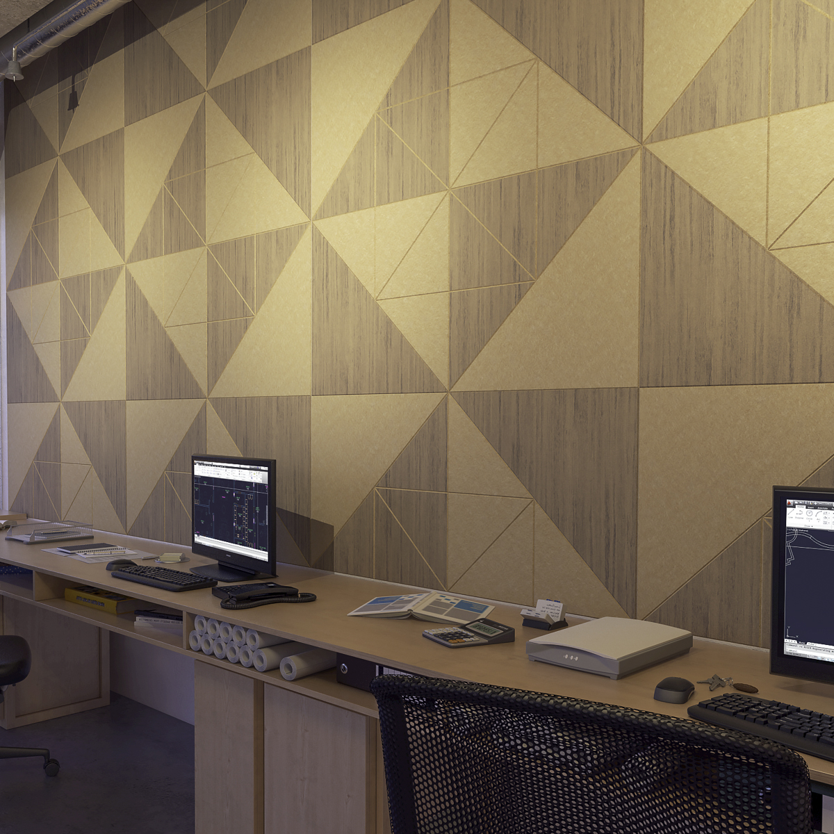 Etch Tiles Triangle - Zintra Acoustic Solutions
